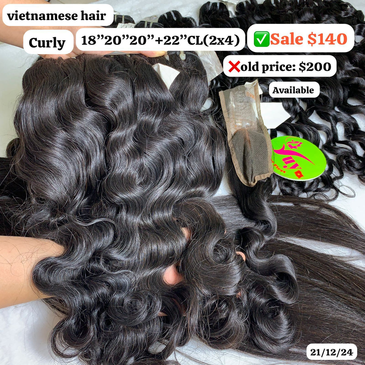 18"20"20" and 22" 2x4 closure Curly Vietnamese hair – vietnamhumanhair